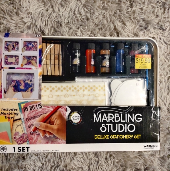 Color Flow | Art | Marbling Studio Deluxe Stationary Set | Poshmark